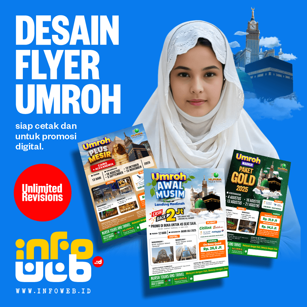 Desain Flyer Umroh Modern & Islami – Solusi Promosi Travel Umroh - infoWeb
